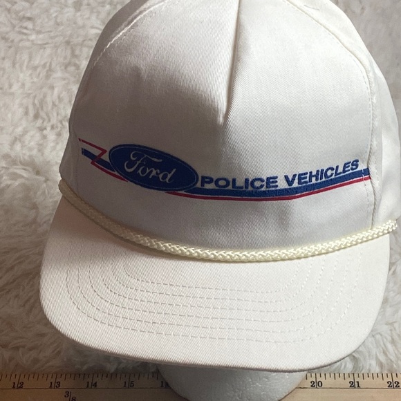 Accessories | Vintage Ford Police Vehicle Snapback Hat White Rope Adult ...